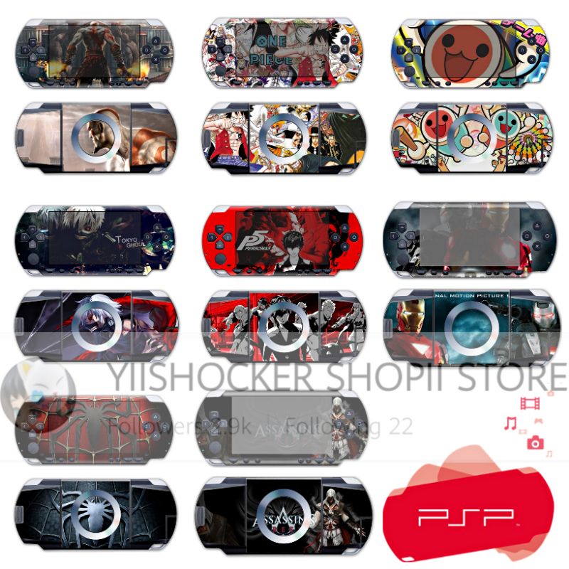 PSP 1000 1K Fat Sticker Skin cover God of war Assassin One piece ...