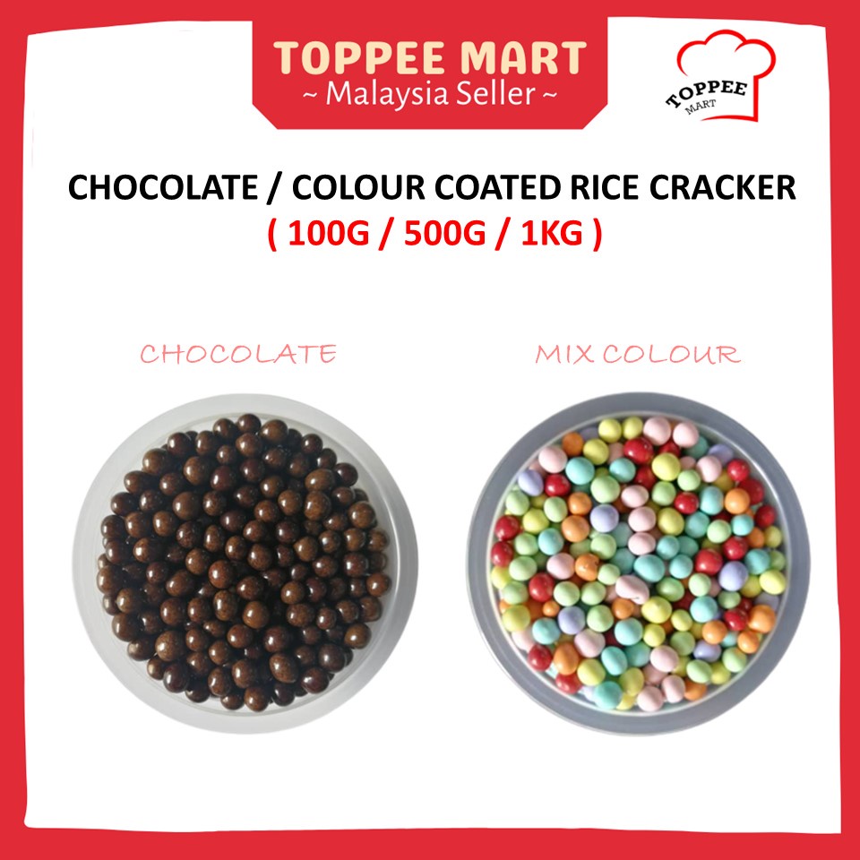 CHOCOLATE / COLOUR COATED RICE CRACKER 100G & 1KG | Shopee Malaysia