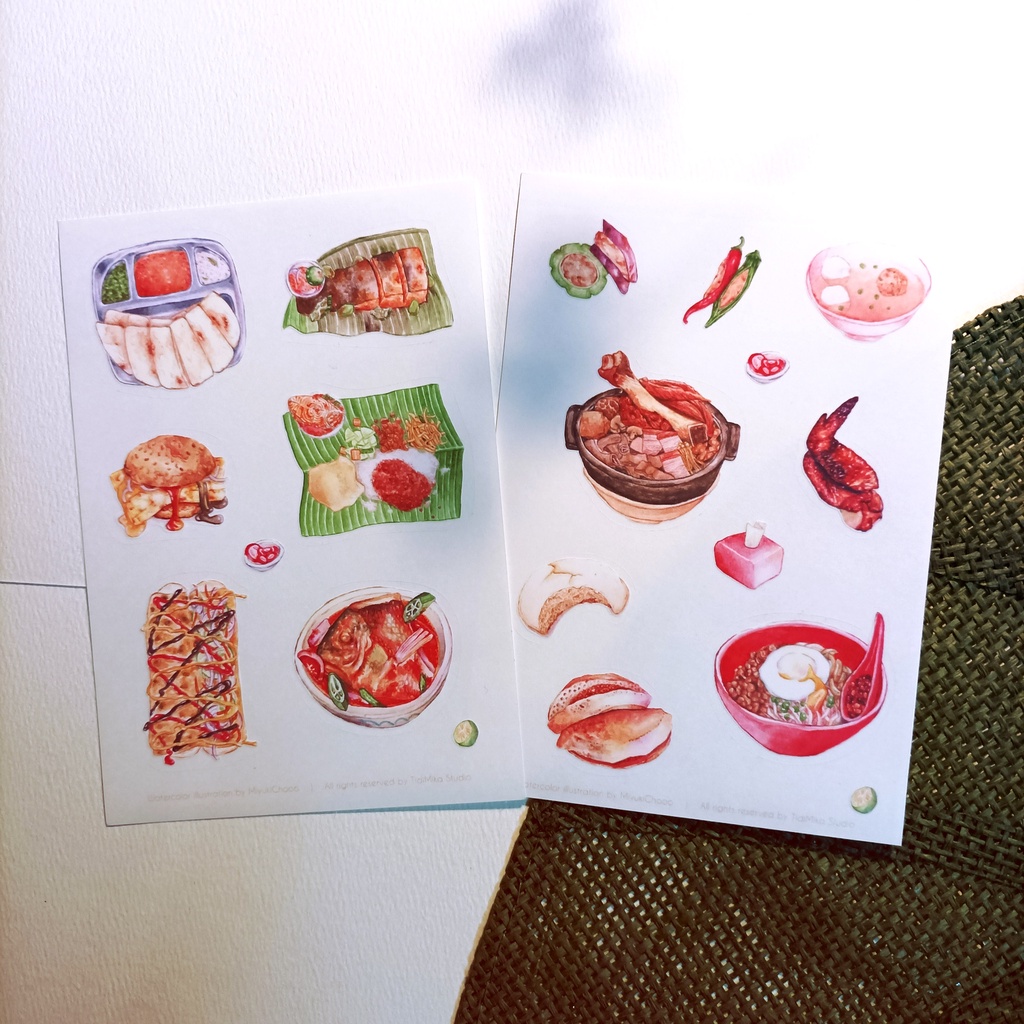 Mi food court Sticker - KL branch - Malaysia food sticker - transperant ...