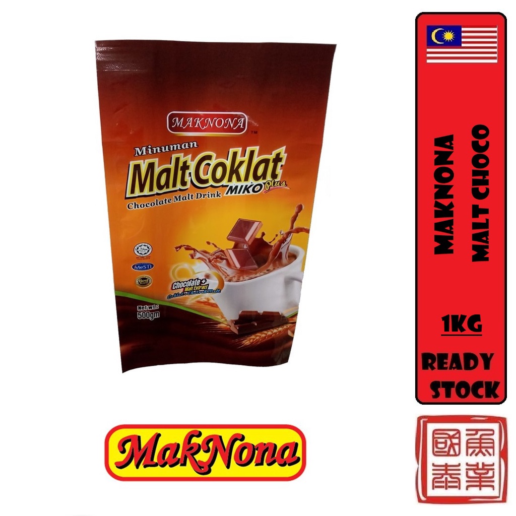 Maknona Minuman Malt coklat Miko Plus Choco Malt Drink 1kg | Shopee ...