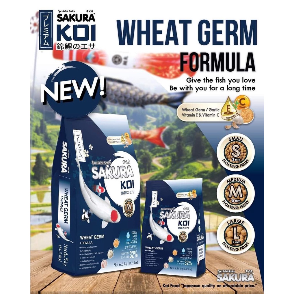 Sakura Premium Koi Fish Food Wheat Germ 6.5KG | Shopee Malaysia