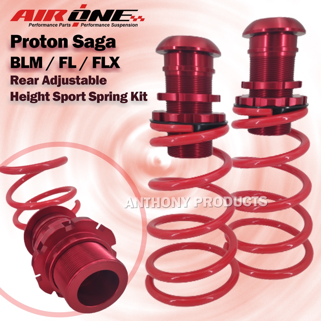 Proton Saga BLM FL FLX VVT Coil Spring Adjustable Kit Adjust Springs ...