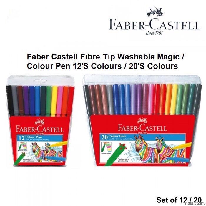Faber Castell Fibre Tip Magic / Colour Pen 12Colours / 20Colours ...