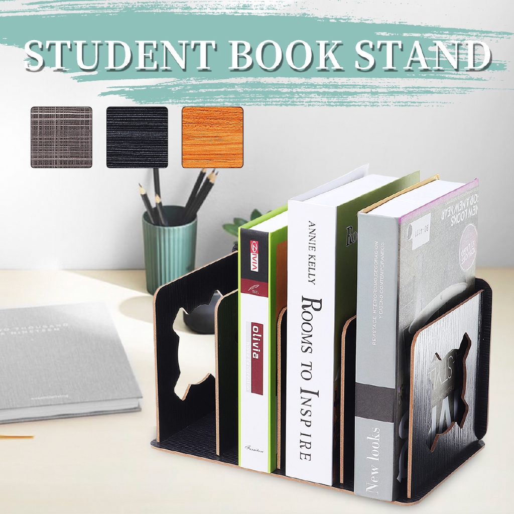 Book Stand Bookend School Student Office Desk File Folder Rack Holder ...