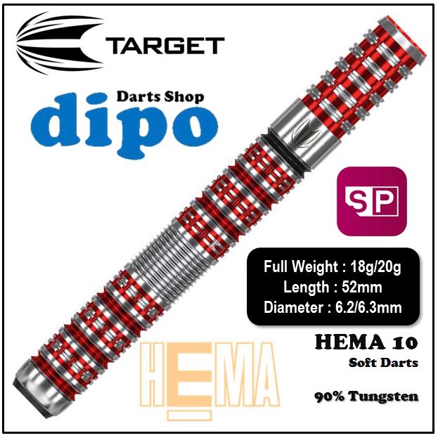 TARGET Soft Darts - HEMA 10 (90% Tungsten) | Shopee Malaysia