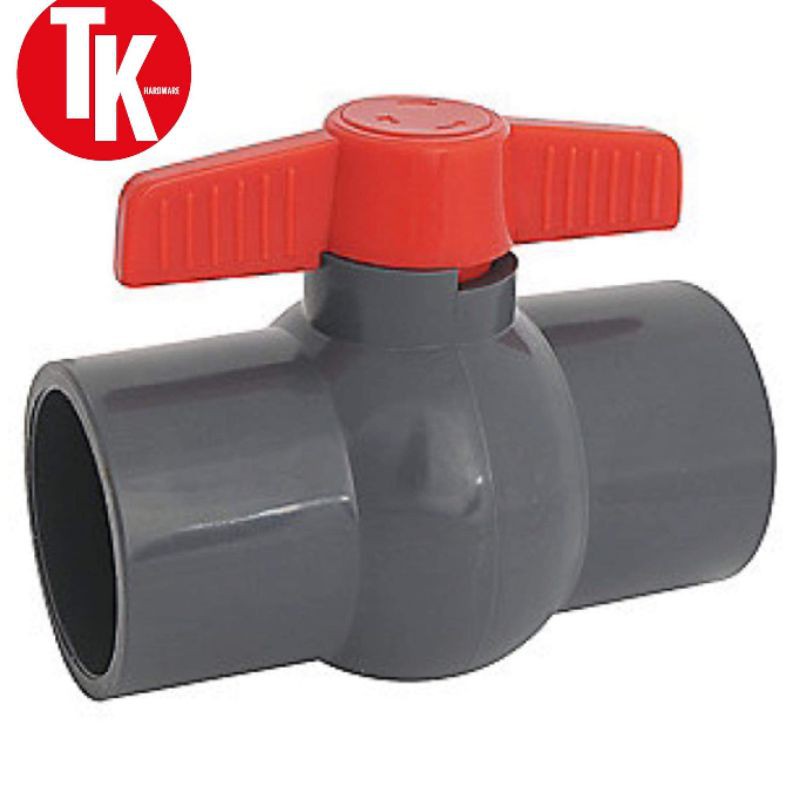 PVC Ball Valve Non-Threaded / PVC Stop Cock no gigi paip kepala air ...