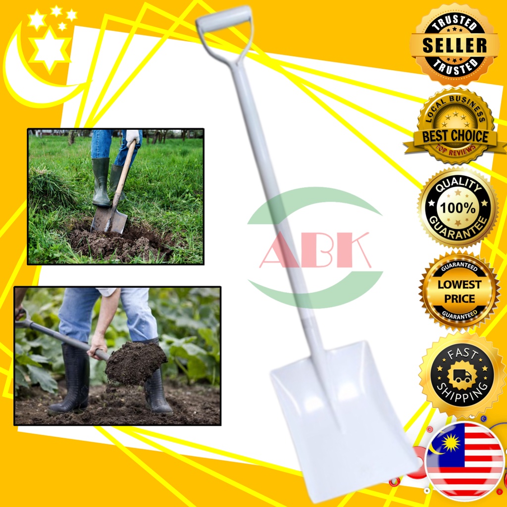 HEAVY DUTY SHOVEL WITH STEEL HANDLE PENYODOK BESI SKOP (RATA) | Shopee ...