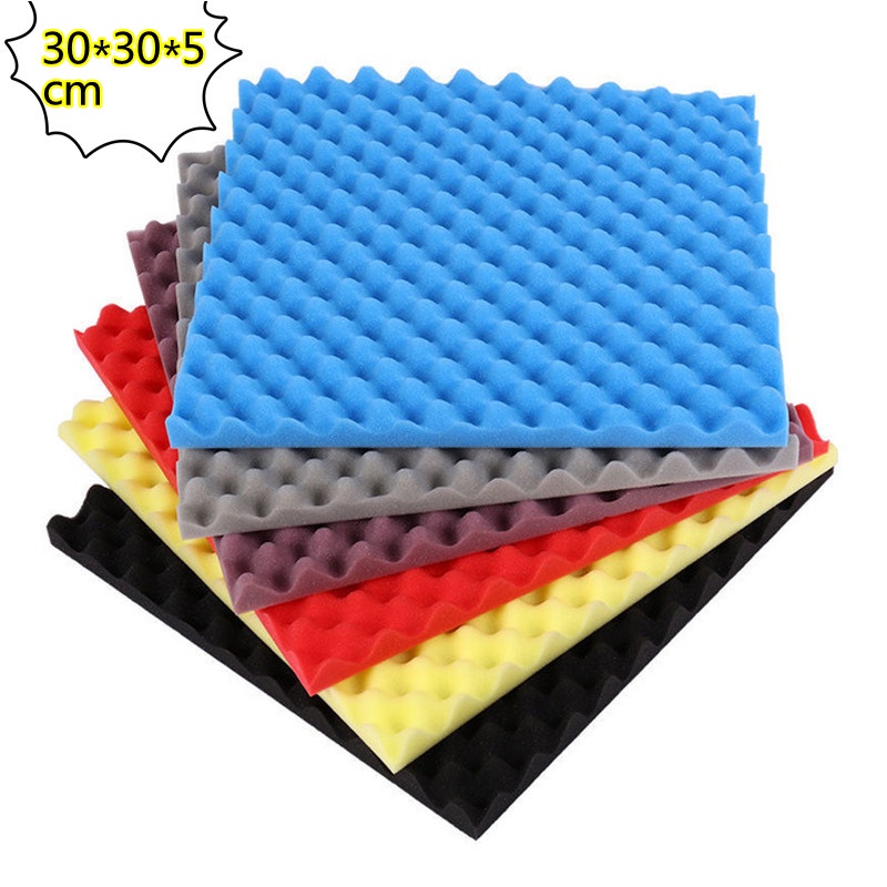 Newest 30x30x5cm Soundproof Sponge Span Egg Shape Sound Absorption ...