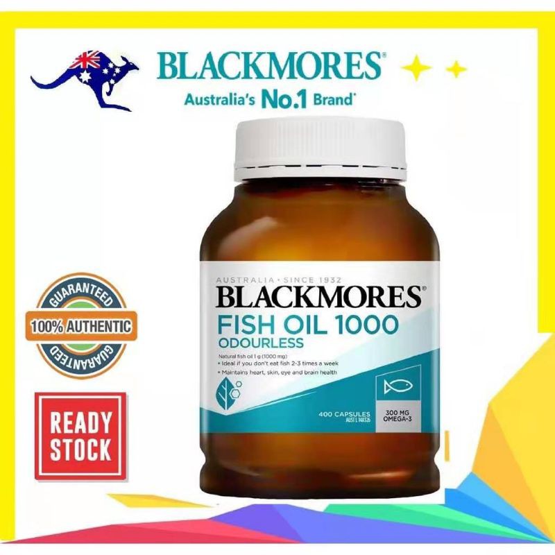 BLACKMORES Odourless Fish Oil 1000mg 400 capsules | Shopee Malaysia