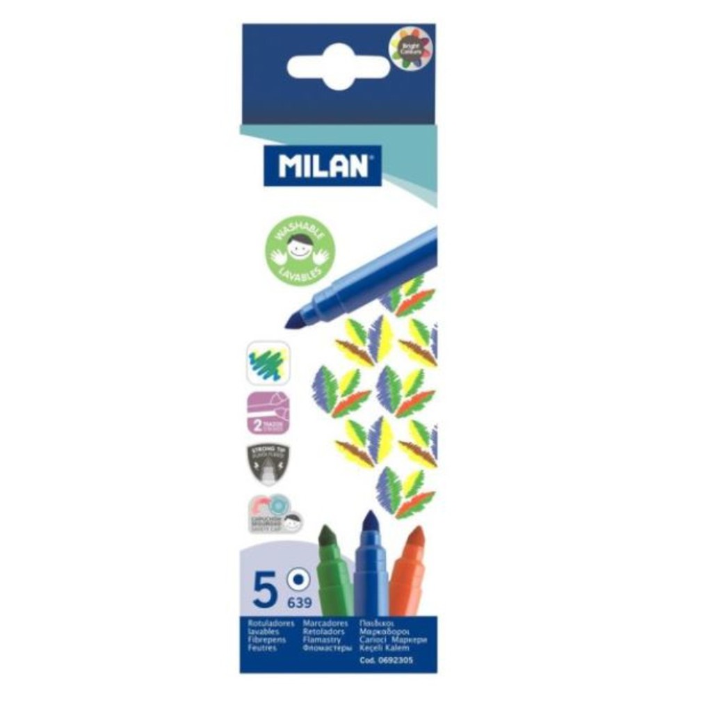 Milan 5col Marker Set Cone Tip 0612305 | Shopee Malaysia