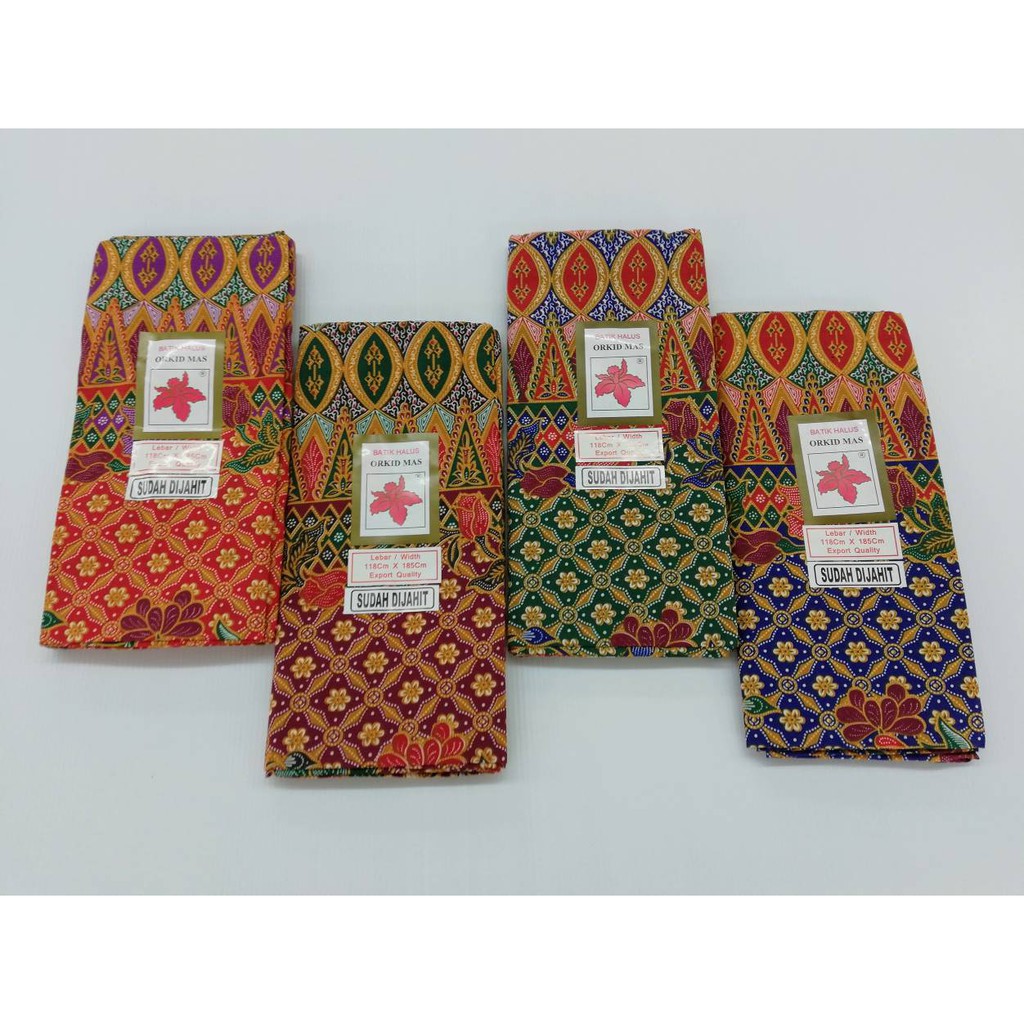 MBS Muslimah Kain Sarung Batik Orkid Mas Siap Jahit ( Batik Halus ...