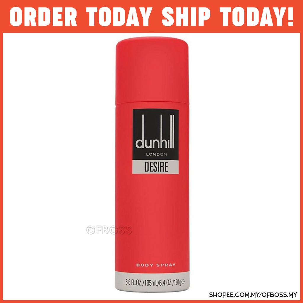 Dunhill London Desire Red by Alfred Dunhill 195mL Body Spray For Men ...