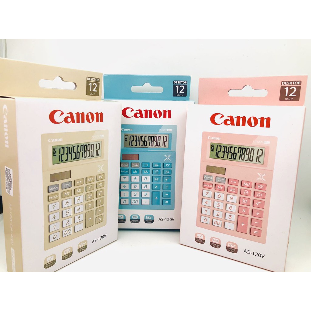 CALCULATOR - Canon Calculator AS-120V #12 Digits Calculator | Shopee ...