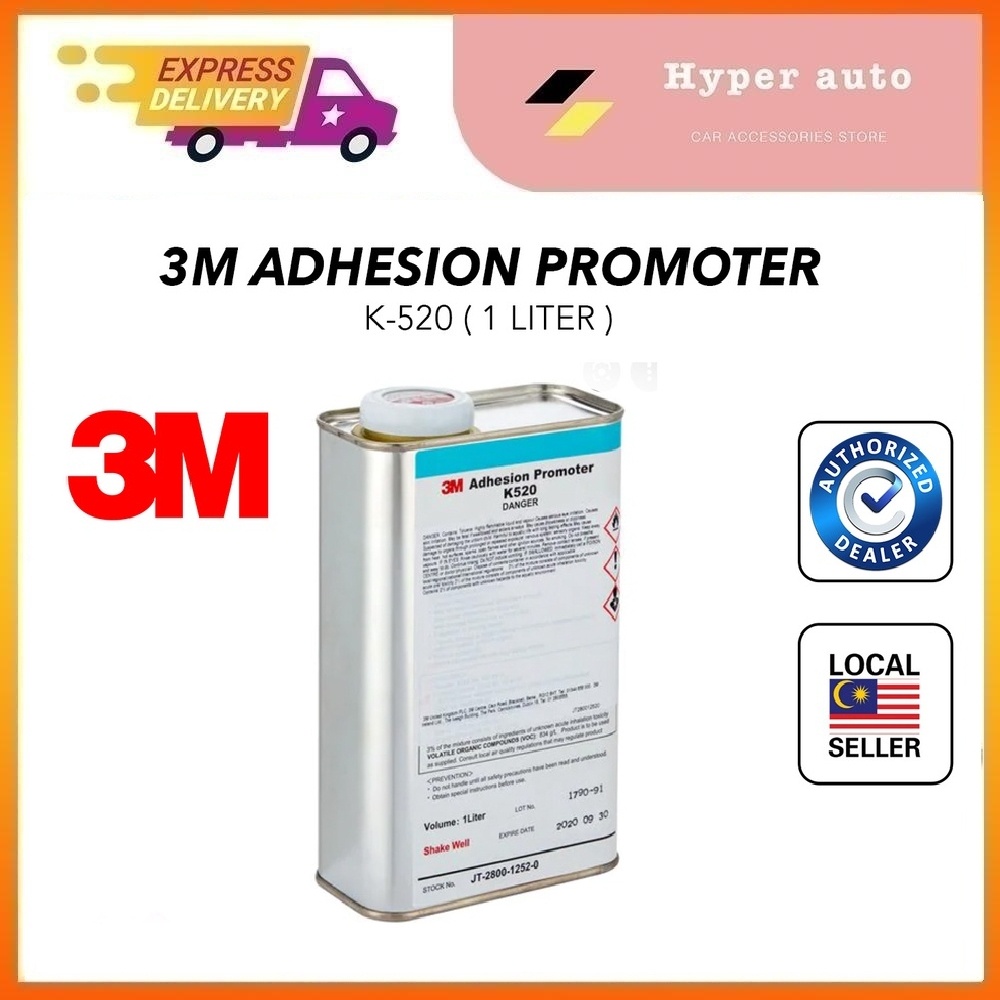 3M Remover Adhesion Promoter Primer K520 Cleaning 1 Liter Double side sided Tape enhancer ...