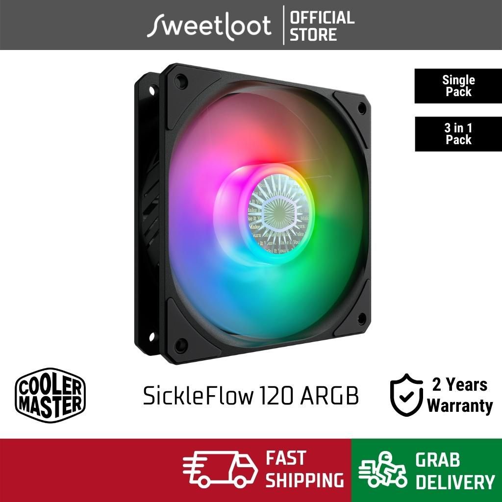 Cooler Master SickleFlow 120 ARGB 3 IN 1 / Single Pack 120mm PC Cooling ...