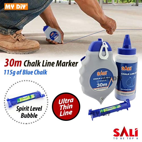 MYDIYHOMEDEPOT - SALI Chalk Line Reel Chalk Line Marker 30m / Chalk ...