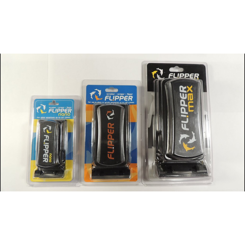 FL!PPER Flipper 2-in-1 Magnetic Aquarium Tank Algae Cleaner Scrubber ...