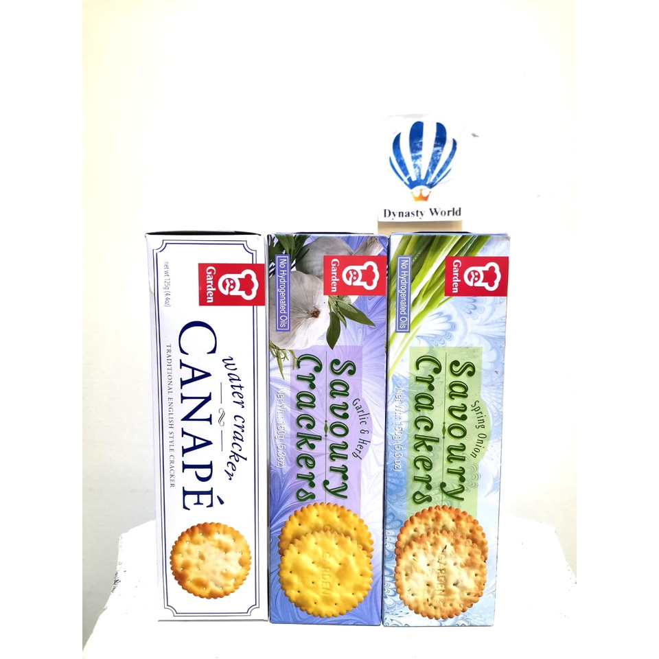 Garden (Canape Water Cracker / Garlic & Herb / Spring Onion) 125g HALAL ...