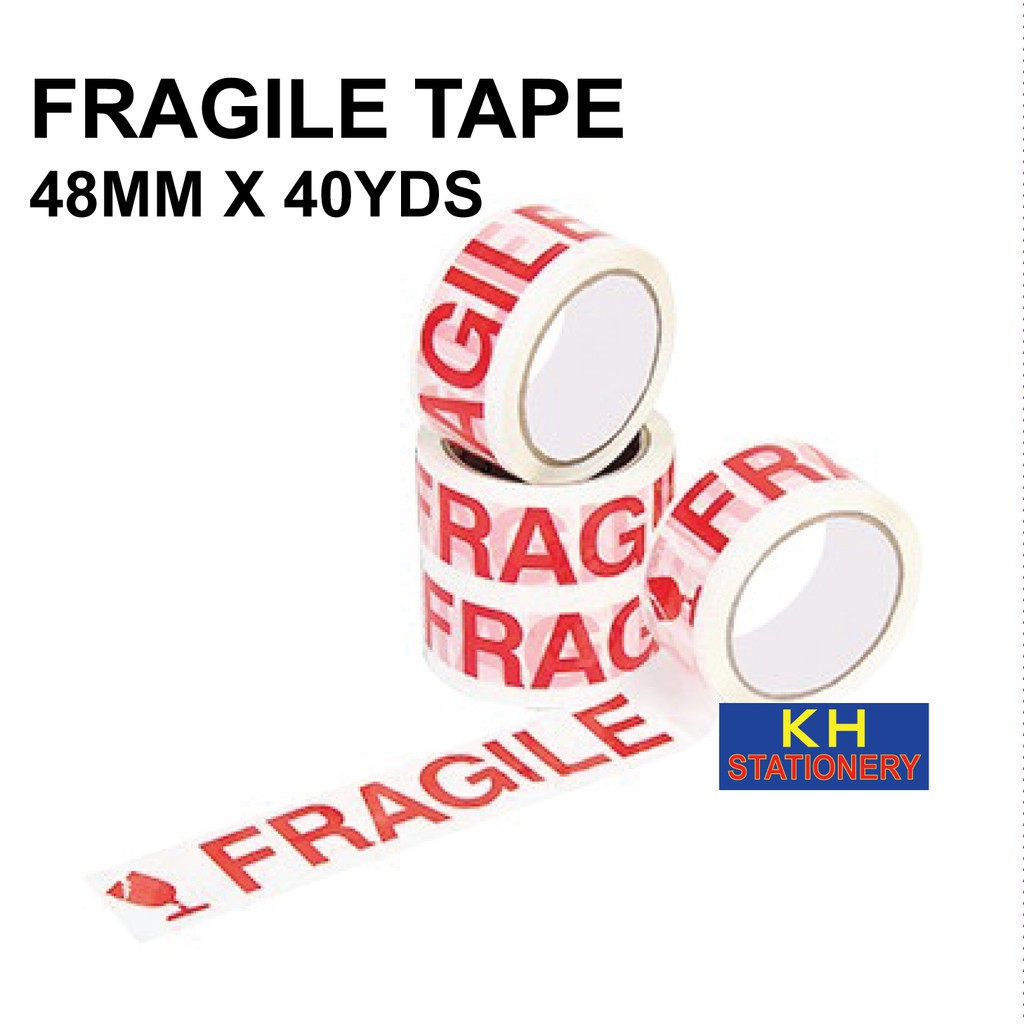 OPP FRAGILE TAPE 48mm x 40yds / FRAGILE TAPE / OPP TAPE / TAPE FRAGILE ...