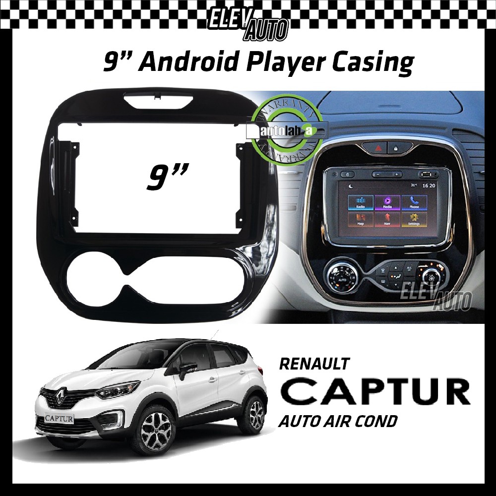 Renault Captur Android Player Casing 9" with Player Socket (Auto ...