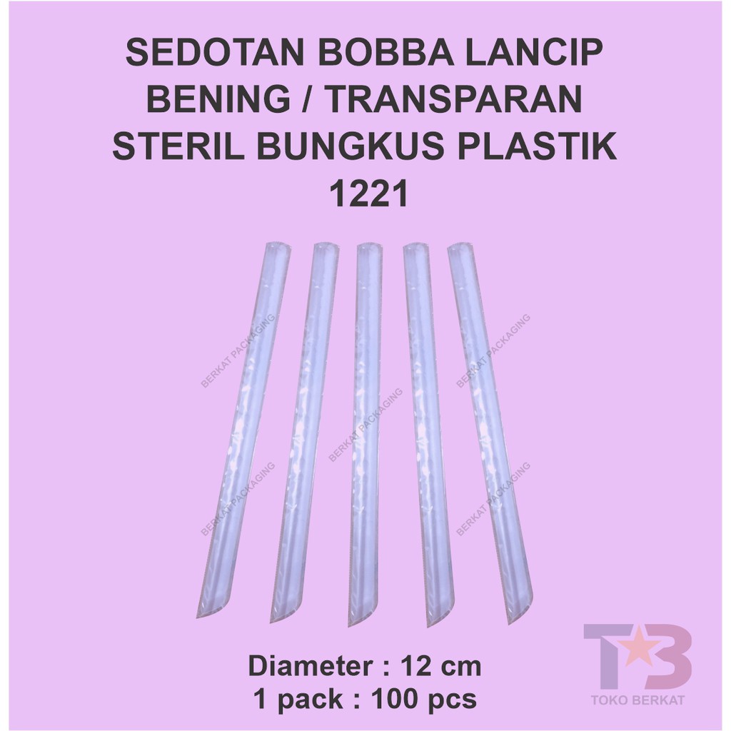 Clear Bubble Straw Taper 1221 Sterile Plastic Wrap Contents 100bj ...