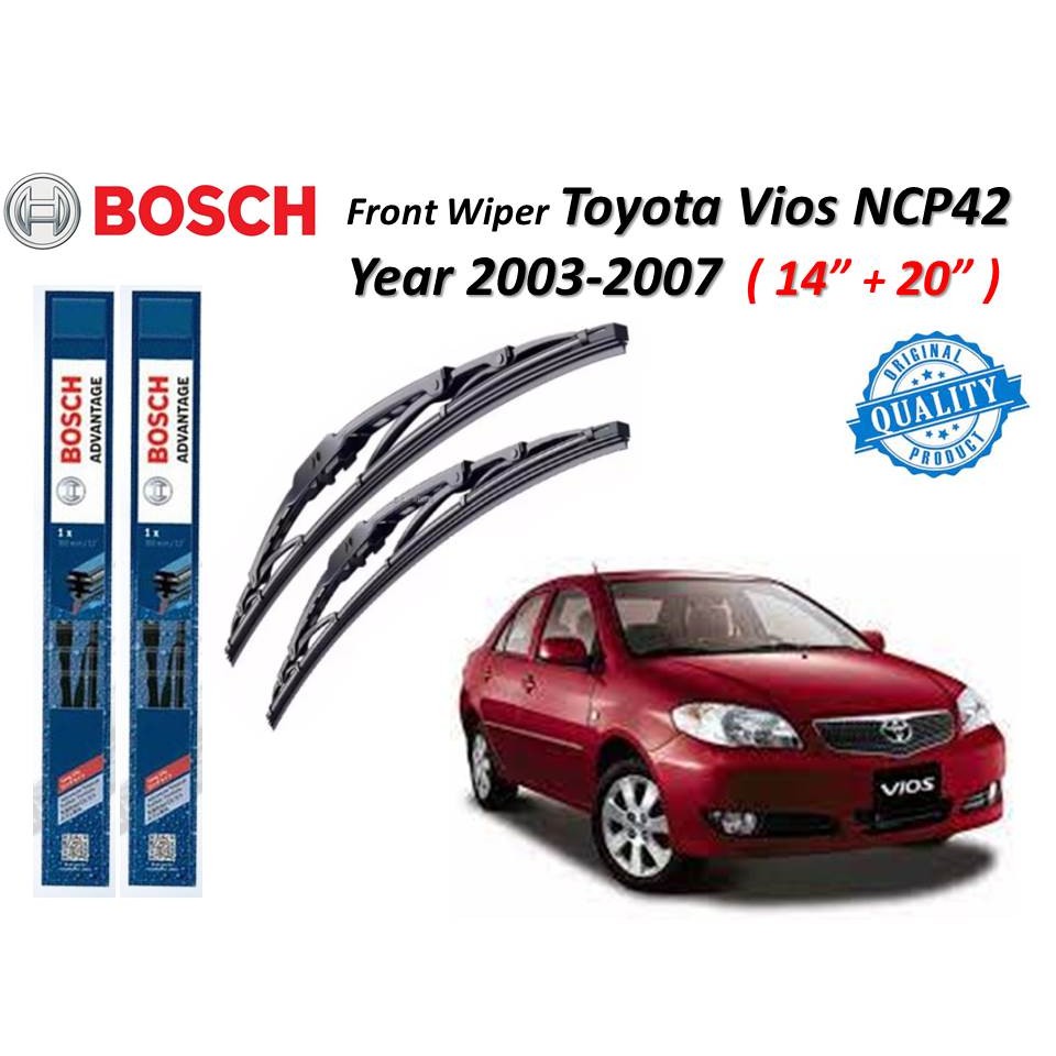 Bosch Advantage Wiper For Toyota Vios NCP42 Year 2003 -2007 ( 14" + 20 ...