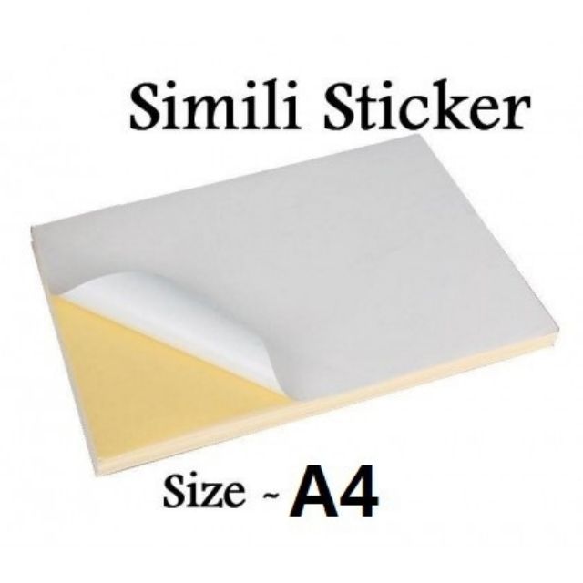 A4 White Simili Sticker / Matt Sticker 100sheets | Shopee Malaysia