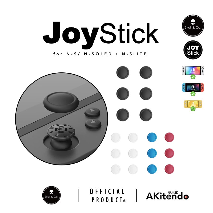 Skull & Co Replacement JoyCon Joystick Covers for Nintendo SWITCH/OLED ...