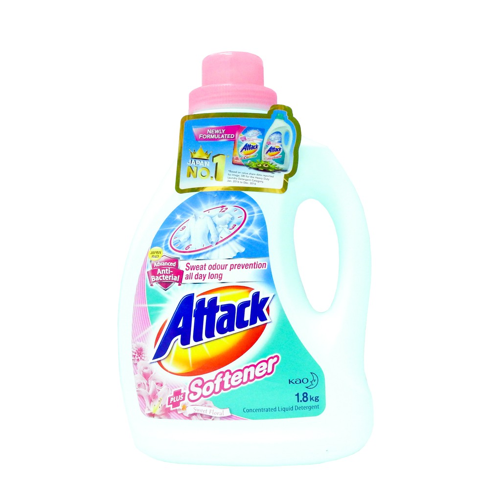 Attack Liquid Detergent Plus Softener 1.8kg