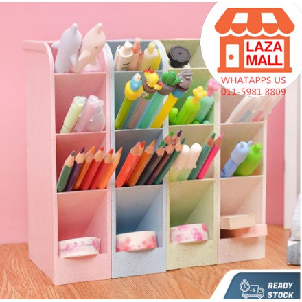 INCLINED PEN HOLDER MULTIFUNCTION STORAGE STUDENT school OFFICE ...