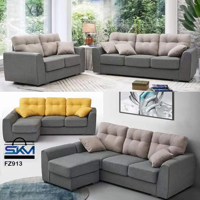 SKM (3S+Stool/2S+3S) Free Pillow-Modern Design Sofa/L Shaped Sofa Set ...