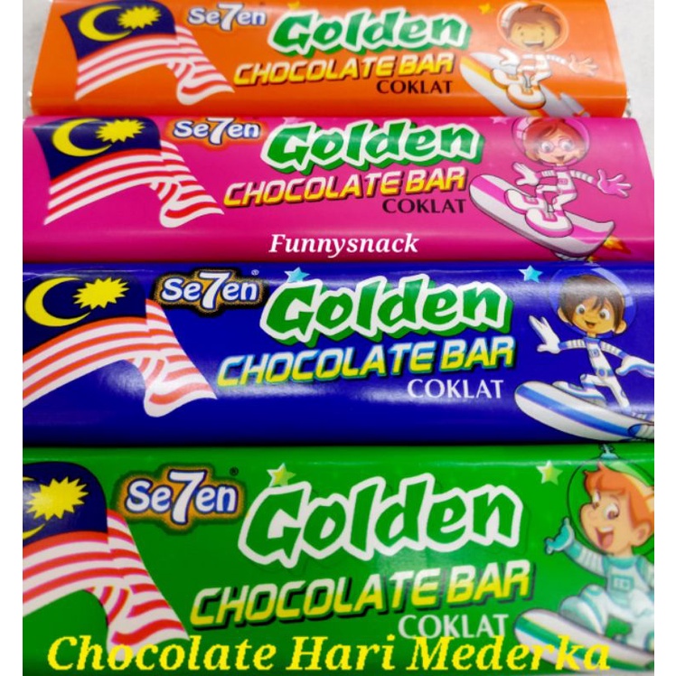 16cm Hari Merdeka Chocolate Golden Bar Premium Coklat Bar Coin Malaysia ...
