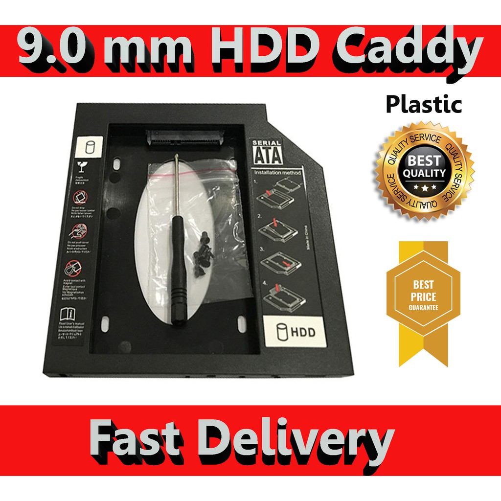 SATA 3.0 2.5 Inch Hard Disk HDD SSD Caddy Case Tray Laptop 9.0mm ...