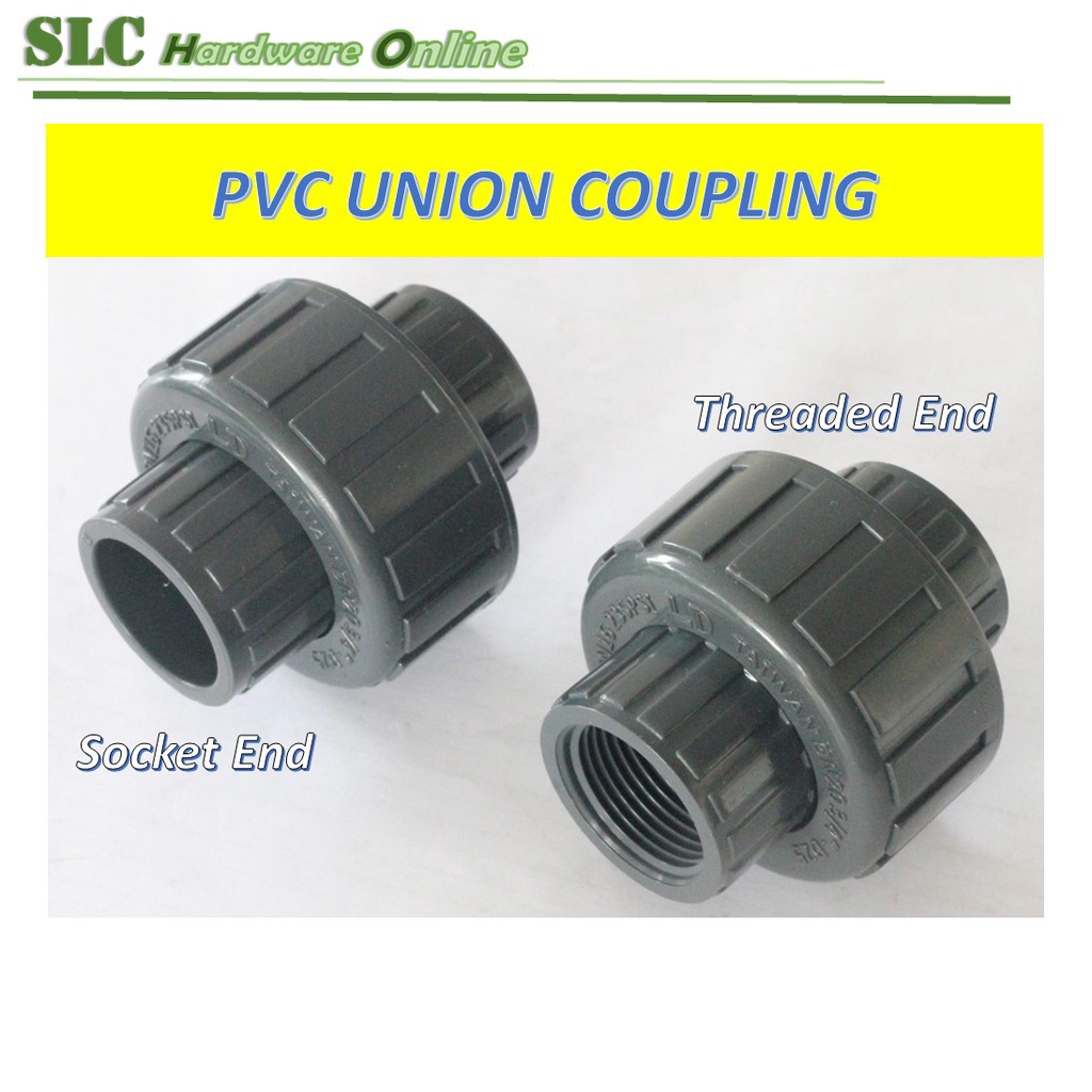 PVC Union Coupling Piping Connector Threaded End 15mm 20mm 25mm ...