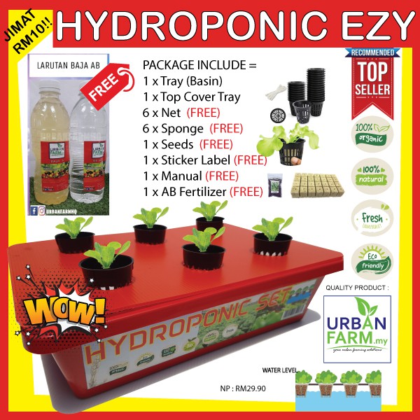 🔥 HIDROPONIK SET 🔥 / HYDROPONIC SET KIT STARTER™ 🎁 6 NETT 🎁 FULLSET ...