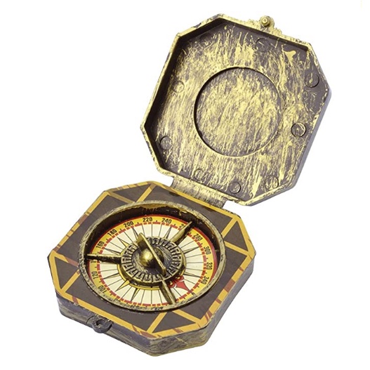 Pirate Compass Toy Pirate Theme Party Supply Antique Captain Compass ...
