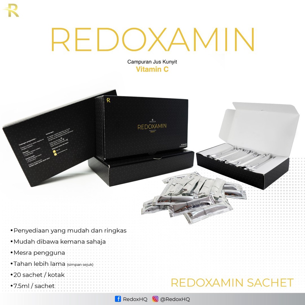Vitamin C Redoxamin Sachet Untuk eczema dan alahan kulit(sachet 7.5ml ...