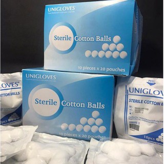 STERILE COTTON BALLS (10pcsX20pouches/box) | Shopee Malaysia