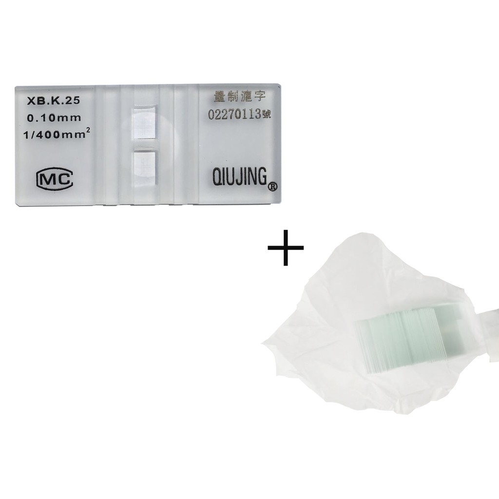 Hemocytometer Blood Counting Chamber with 100 Cover Slips Hemacytometer ...