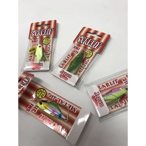 STARLIT METAL JIG SMJ311 -7G/10G/15G (WITH JI HOOK ) STARLIT MICRO JIG ...