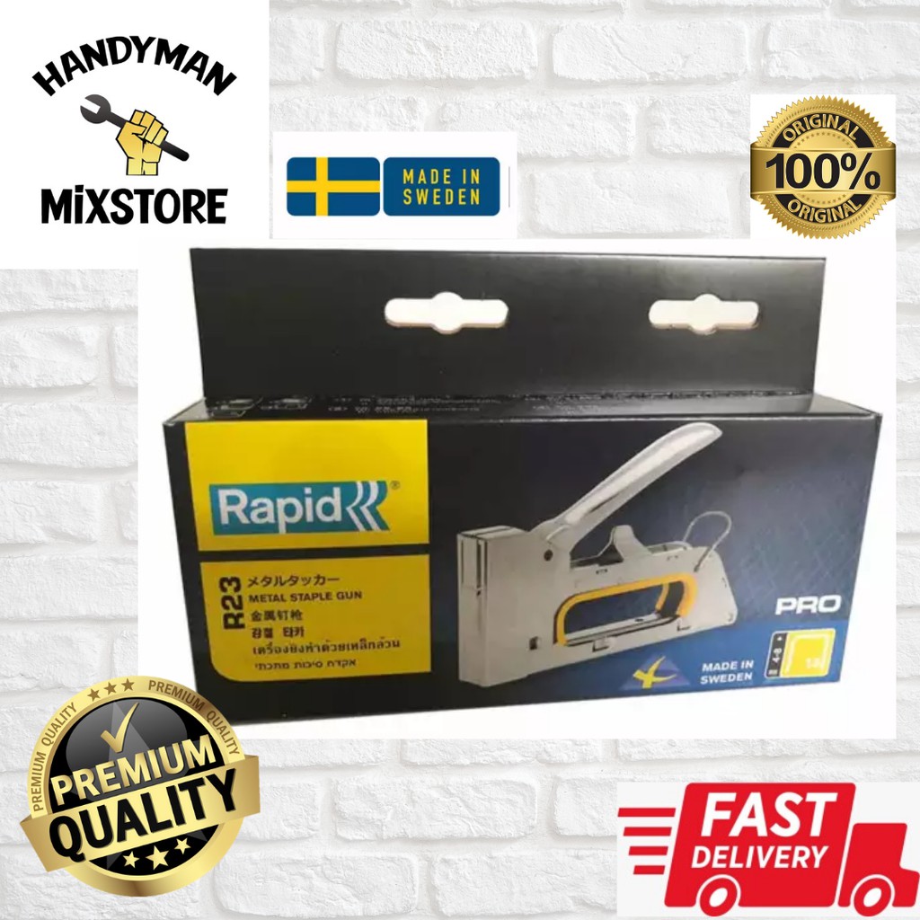 Original RAPID R23 Manual Hand Stapler Gun Tacker (Made In SWEDEN ...