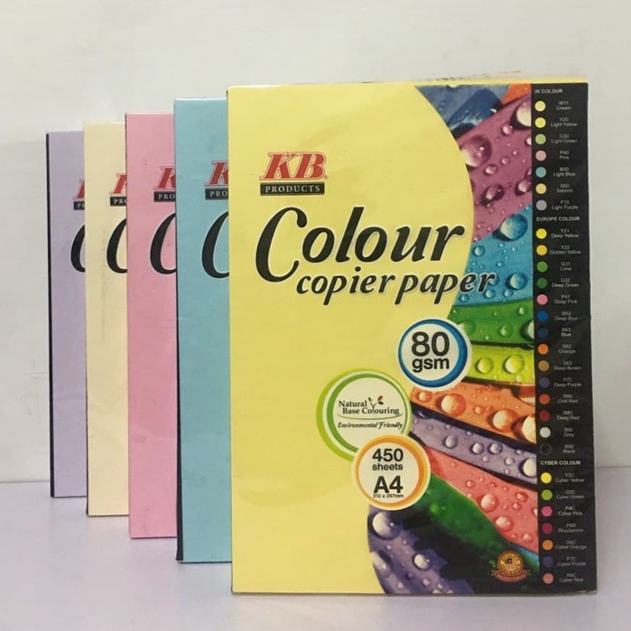 KERTAS WARNA A4 80GSM 450SHEET / RIM | Shopee Malaysia