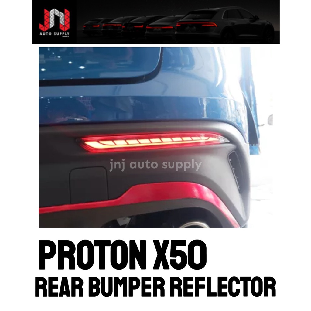 Proton X50 Rear Bumper reflector light LED ACCESSORIES 1 SET (red/smoke ...