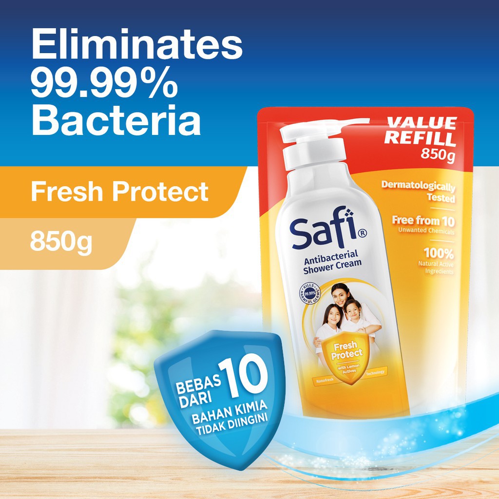 SAFI Antibacterial Shower Cream Refill Pack - Fresh Protect 850g ...