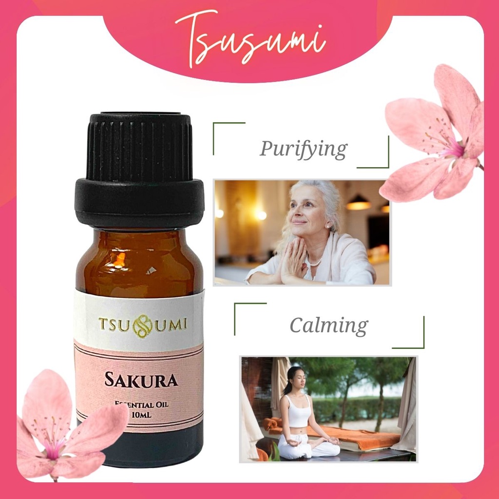 Sakura Essential Oil 10ml Water Soluble Aroma Air Diffuser Fragrance