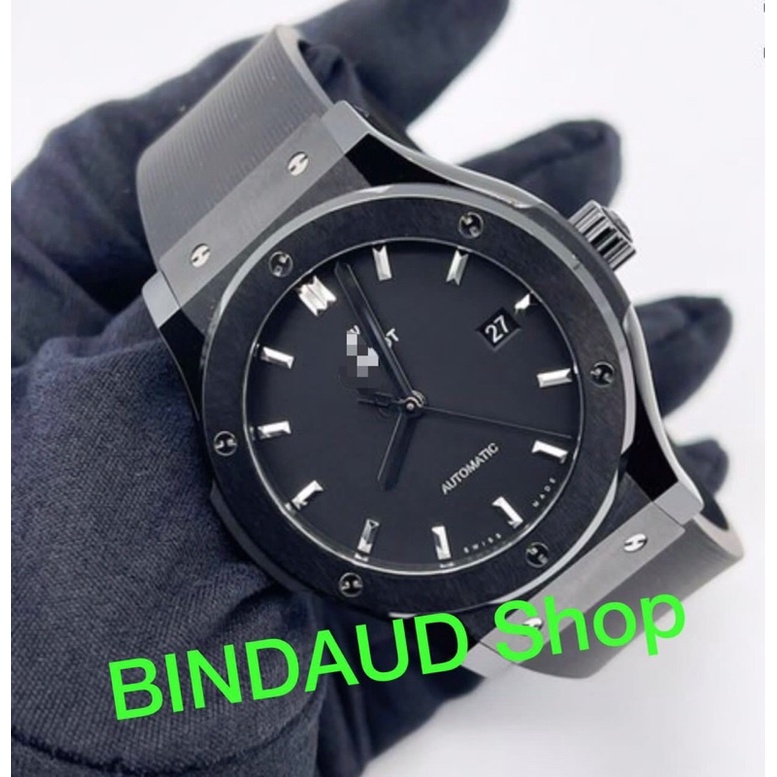 FULL BLACK CLASSIC AUTOMATIC WATCH FOR MAN (GOOD QUALITY) | Shopee Malaysia