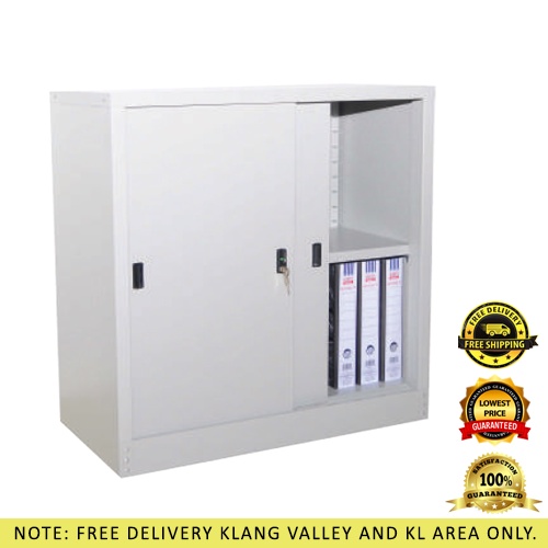 HALF HEIGHT SLIDING DOOR STEEL CABINET | RAK BUKU | FILLING CABINET ...