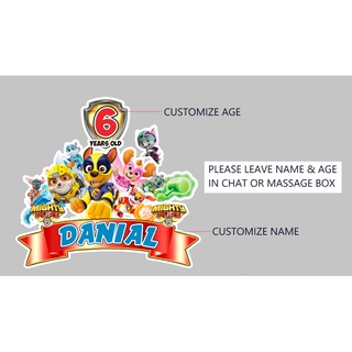 Paw Patrol Mighty Pups cake topper set | Shopee Malaysia