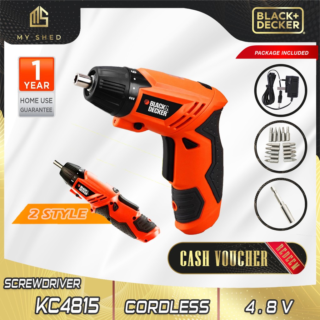 BLACK & DECKER KC4815-B5 4.8V 200Rpm Cordless Multi Head Screwdriver ...