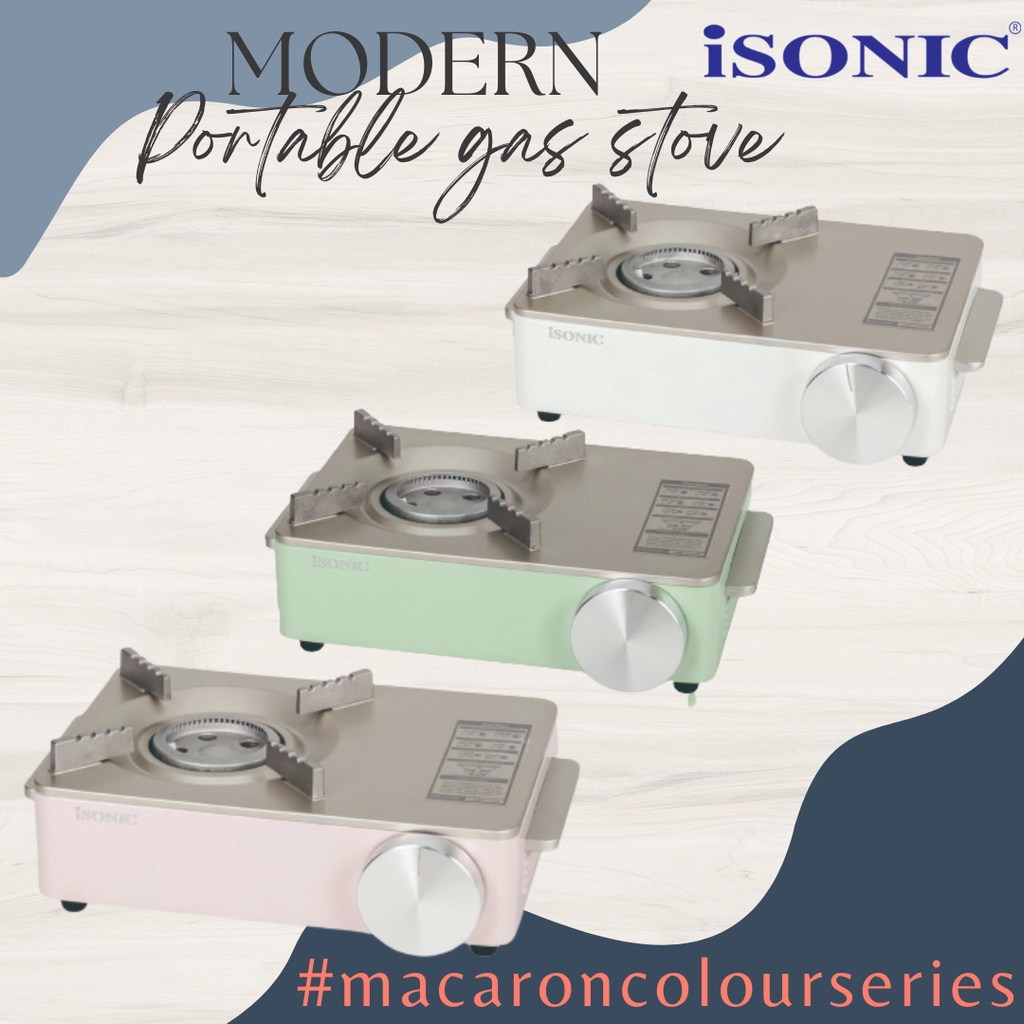 iSONIC MODERN PORTABLE GAS STOVE IGB-L118P (CREAMY WHITE / PINK / LIGHT ...